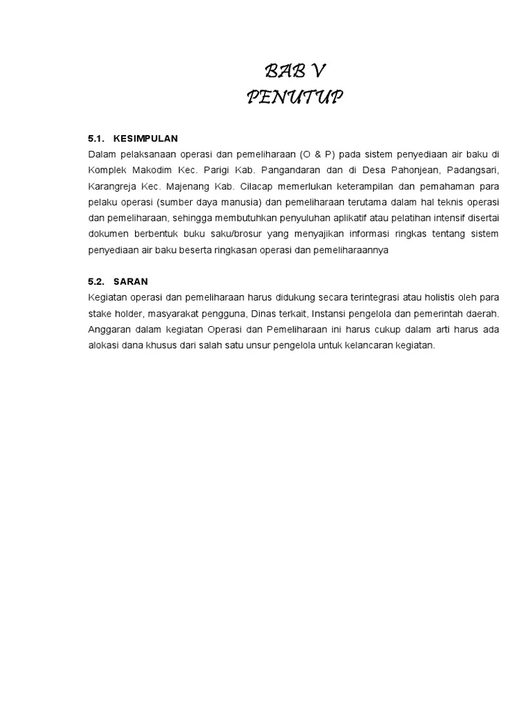 BAB V Penutup | PDF