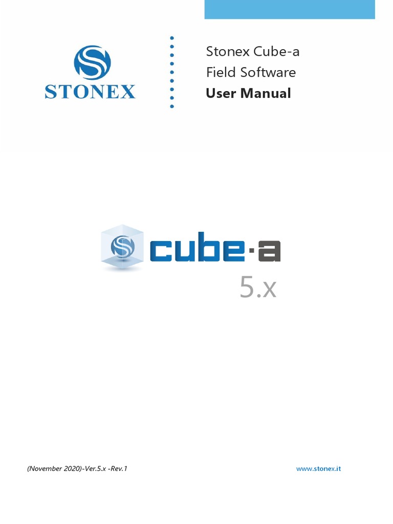 Stonex Cube-a User Manual 5.x | PDF | Computer File | Surveying