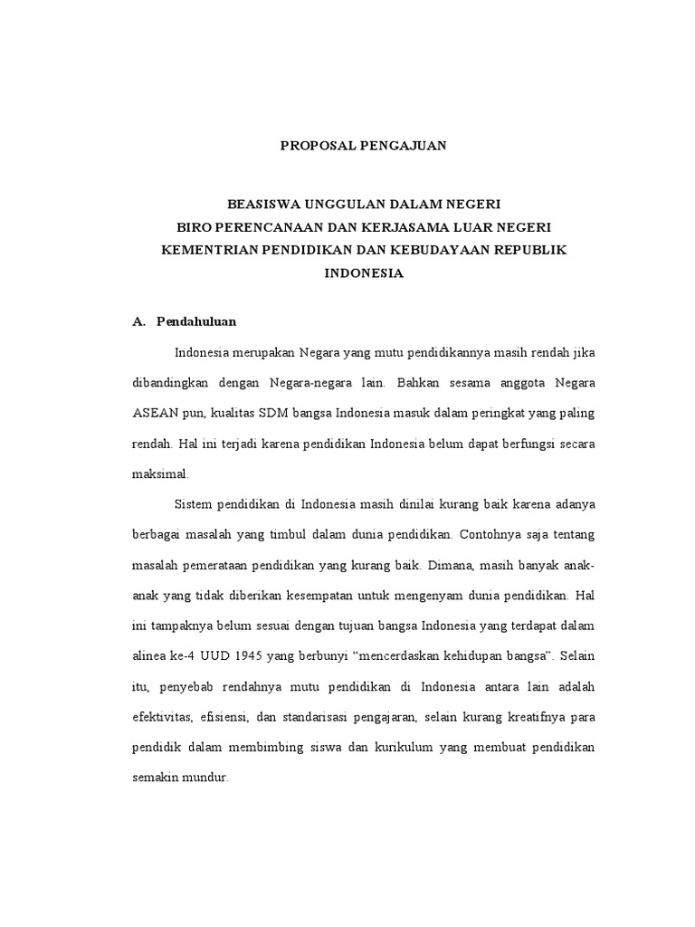 Pengajuan Beasiswa | PDF