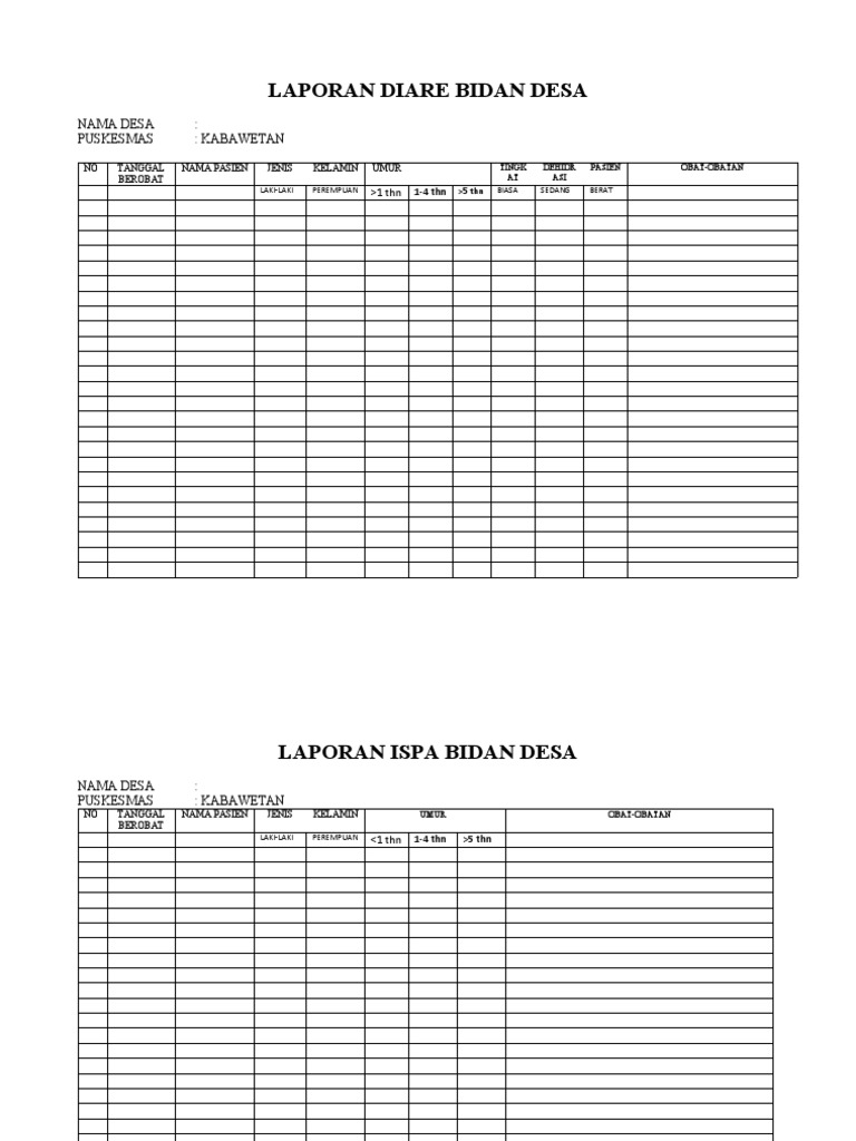 Blangko Ispa Dan Diare Bides | PDF