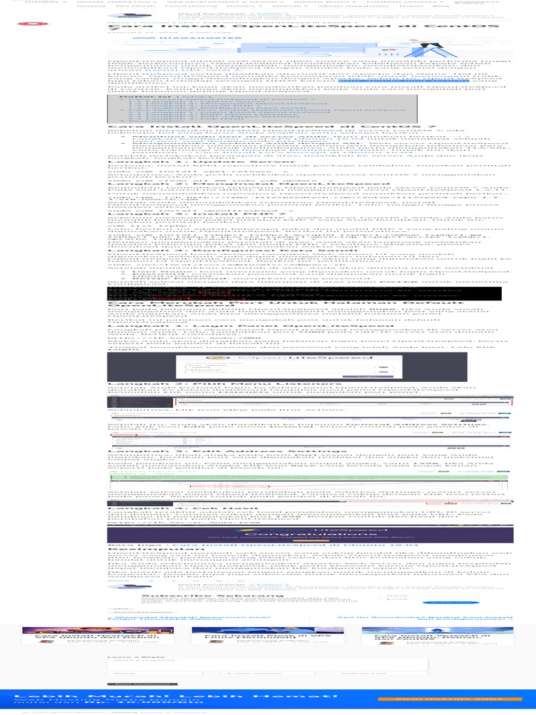 Cara Install OpenLiteSpeed Di CentOS 7 - Niagahoster Blog | PDF Cara Install OpenLiteSpeed Di CentOS 7 - Niagahoster Blog | PDF