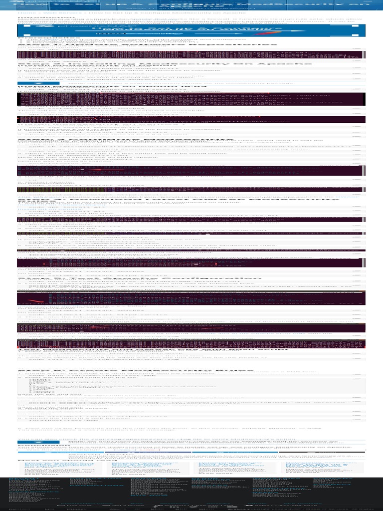 How To Setup & Configure ModSecurity On Apache (Debian, Ubuntu, CentOS) | PDF