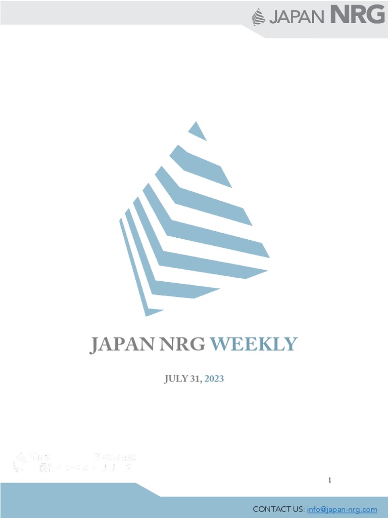 Japan NRG Weekly 20230731 | PDF | Solar Power | Renewable Energy