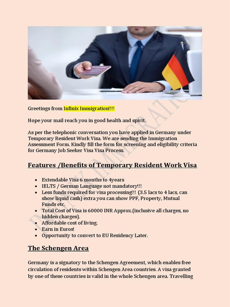 Germany Process Details | PDF | Travel Visa | Cost Of Living
