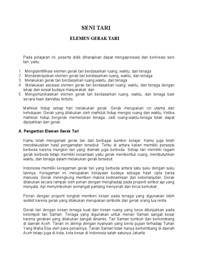 Seni Tari | PDF
