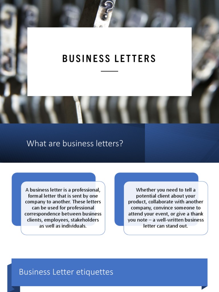 Business Letters | PDF