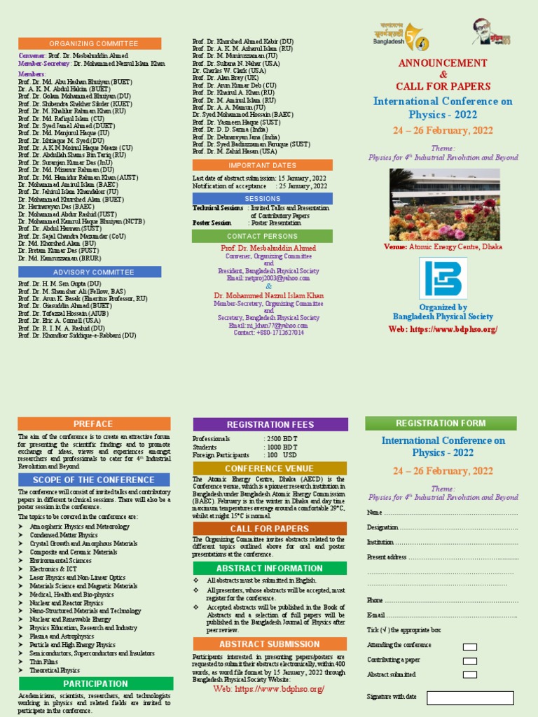 2022 - Flyer - BPS Conference | PDF | Physics | Physical Sciences