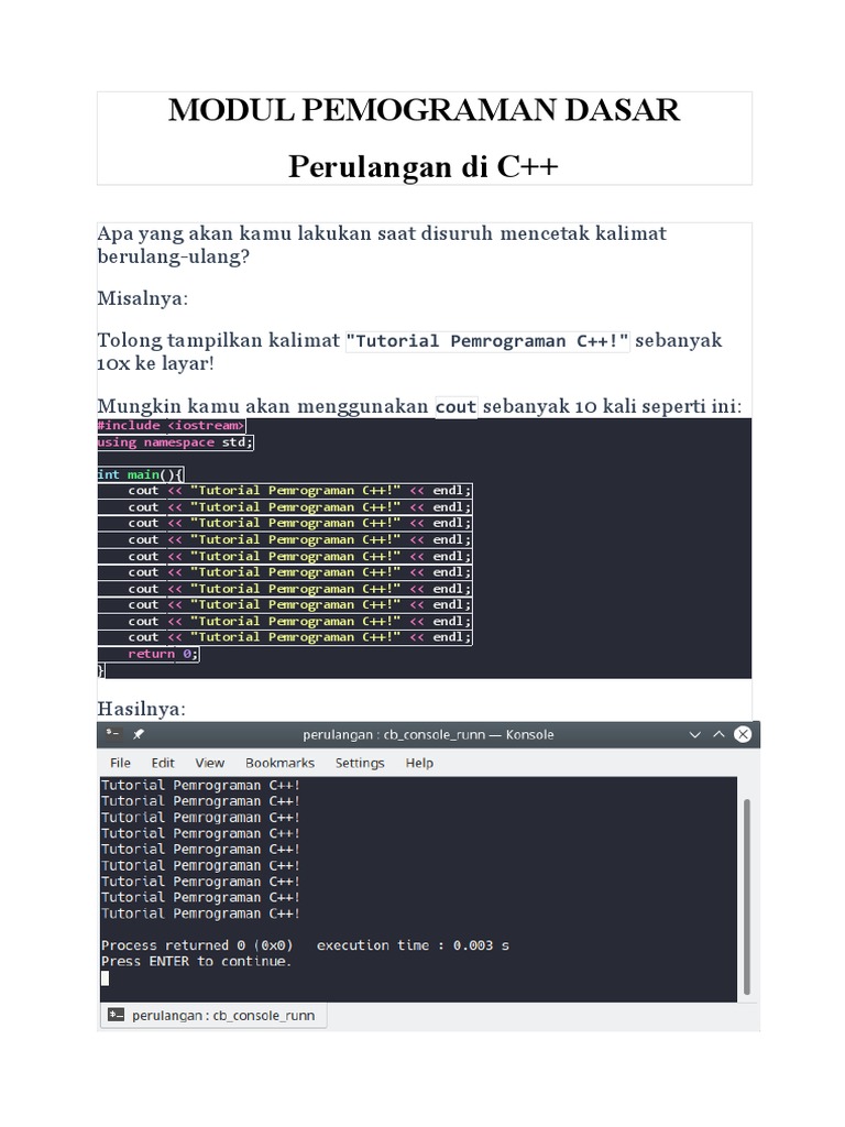 Modul Perulangan | PDF