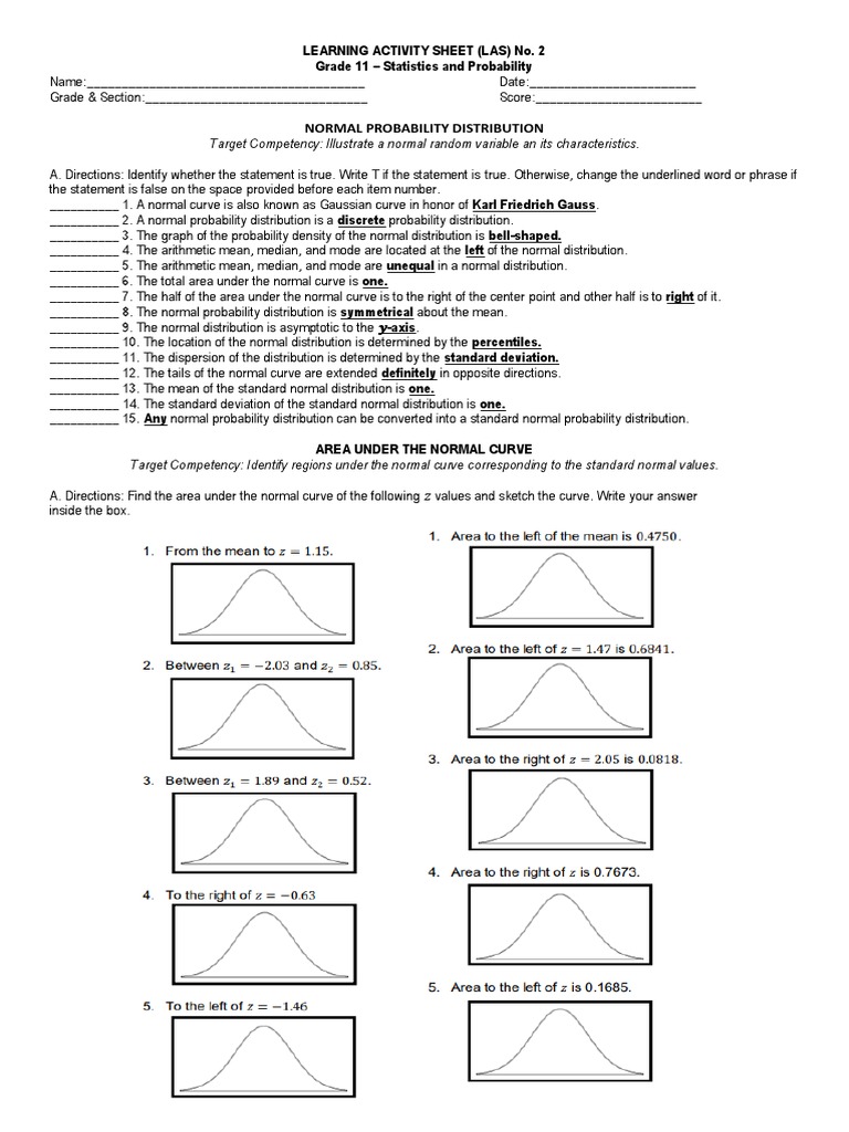 Statistics & Probability Practice Test 6 | PDF