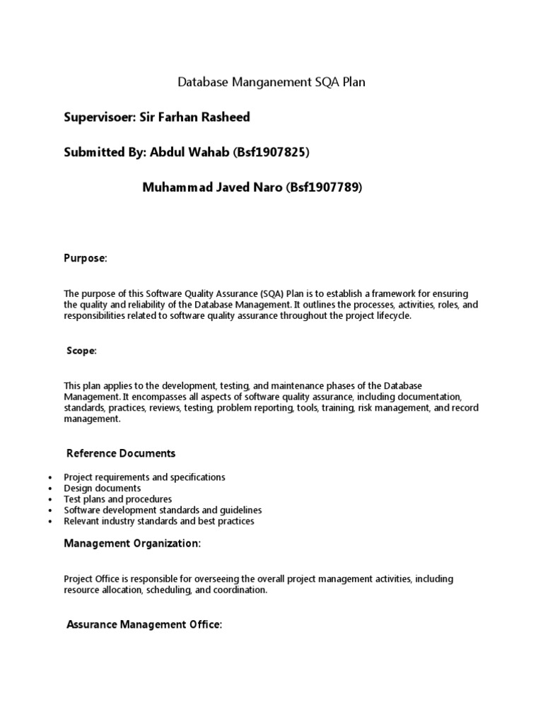 Sqa Assignment 1 Pdf Software Testing Software Quality