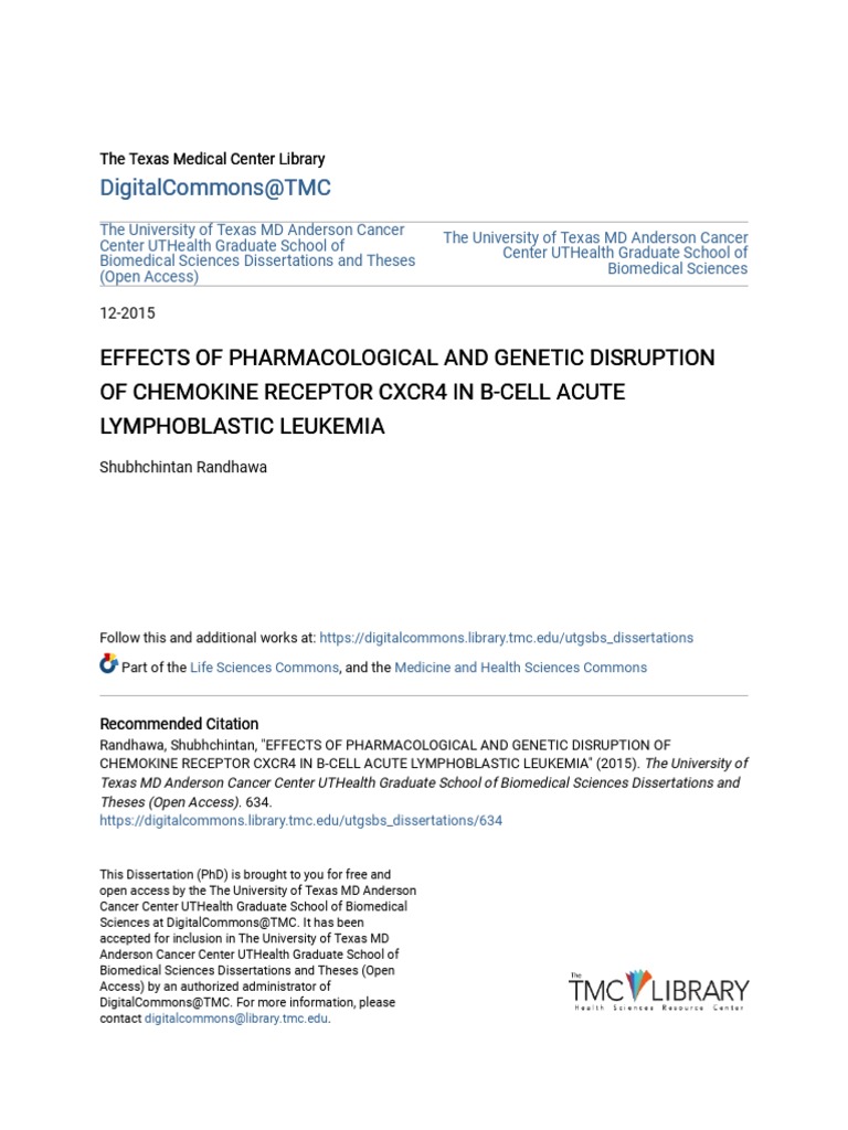 Effects of Pharmacological and Genetic Disruption of Chemokine - S ... Effects of Pharmacological and Genetic Disruption of Chemokine - S ...