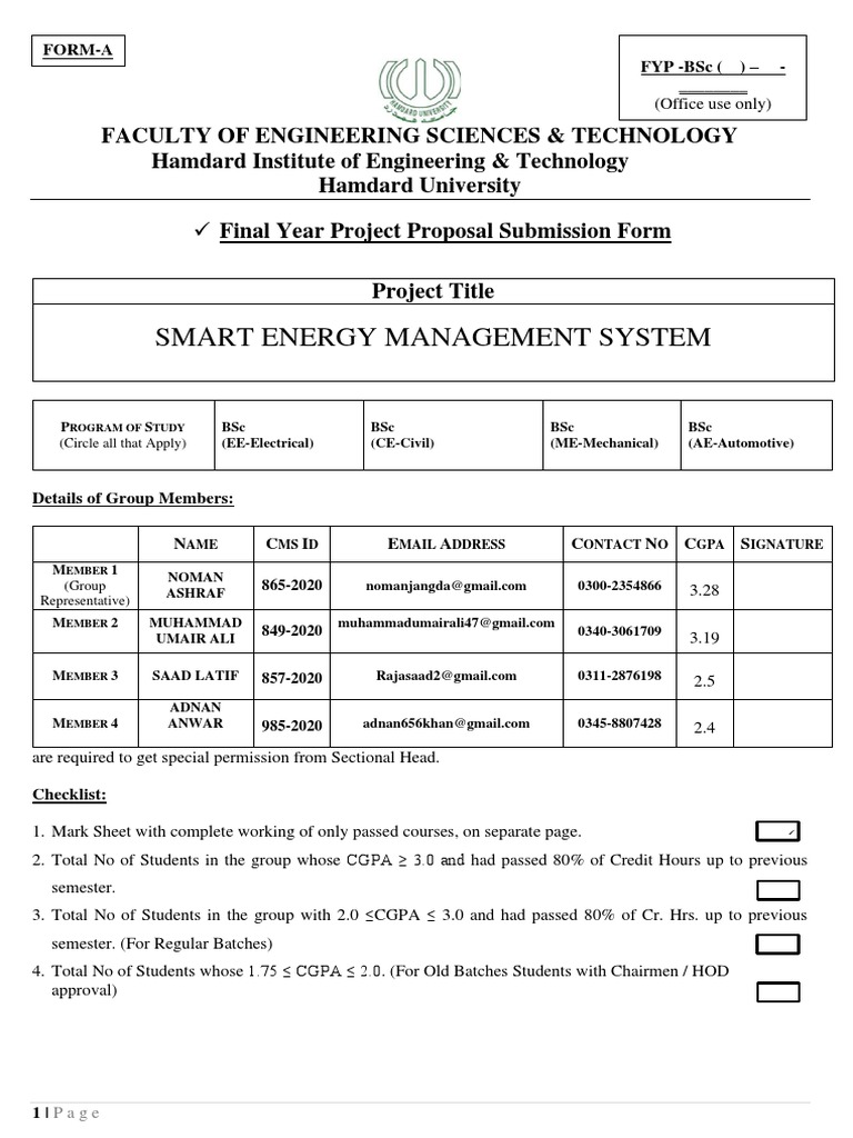 FYP Project Proposal Noman Ashraf | PDF