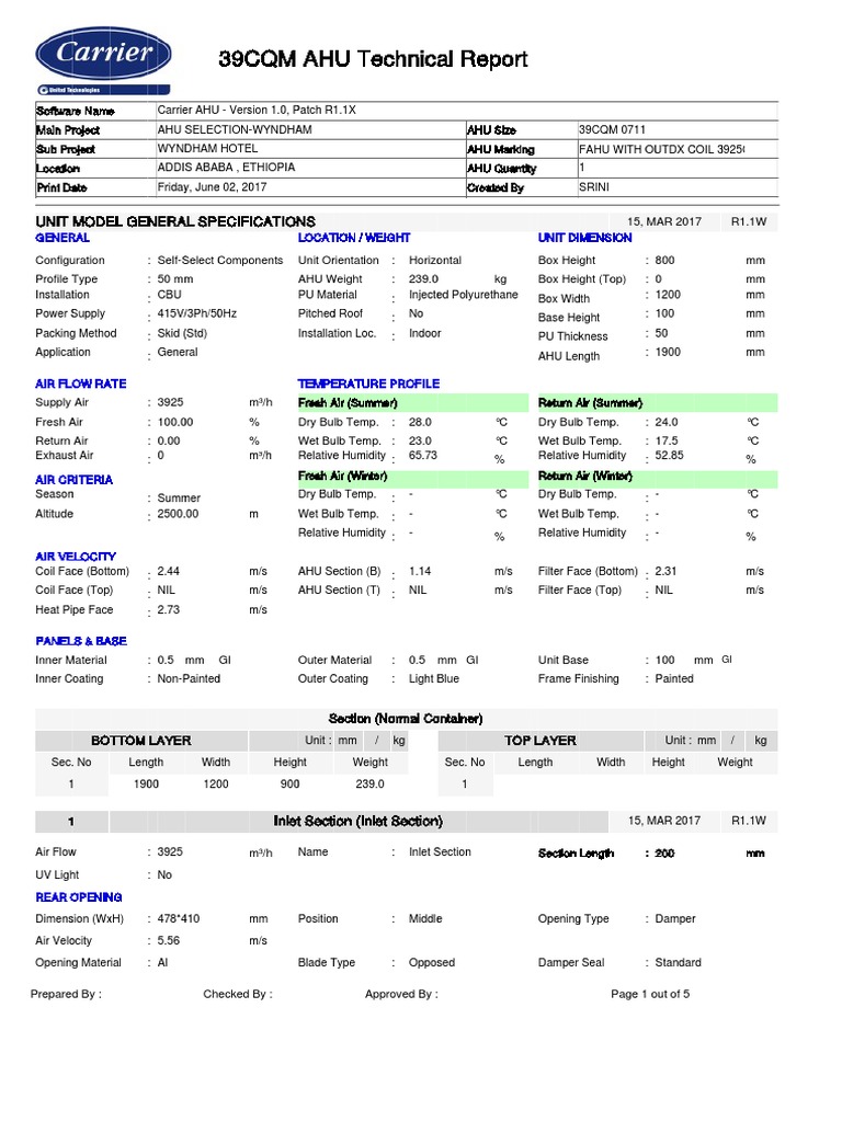 Fahu With Outdx Coil 3925CMH (STD) | PDF