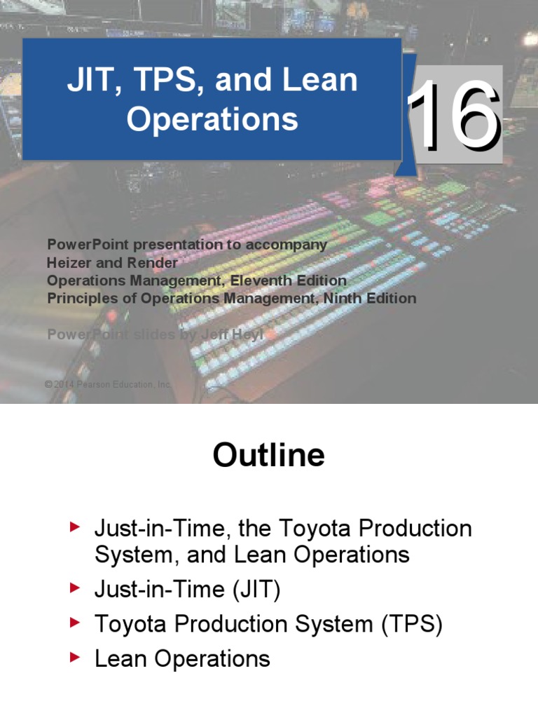 Dokumen - Tips 2014 Pearson Education Inc16 1 Jit Tps and Lean ...