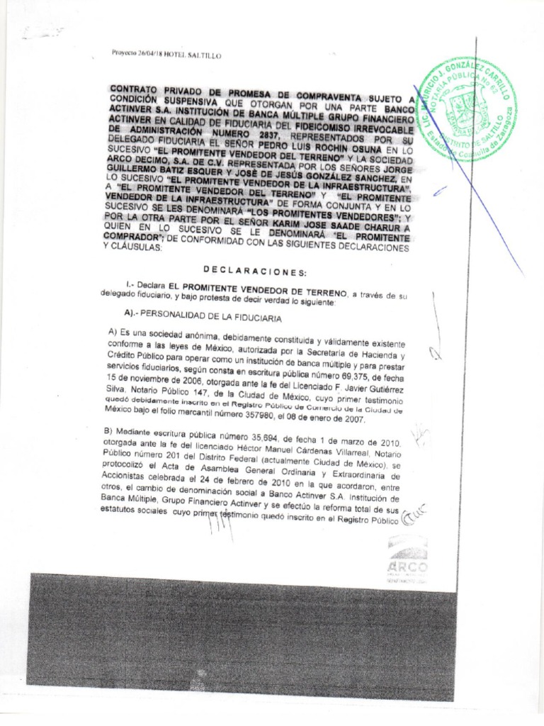 2) Contrato Notariado | PDF