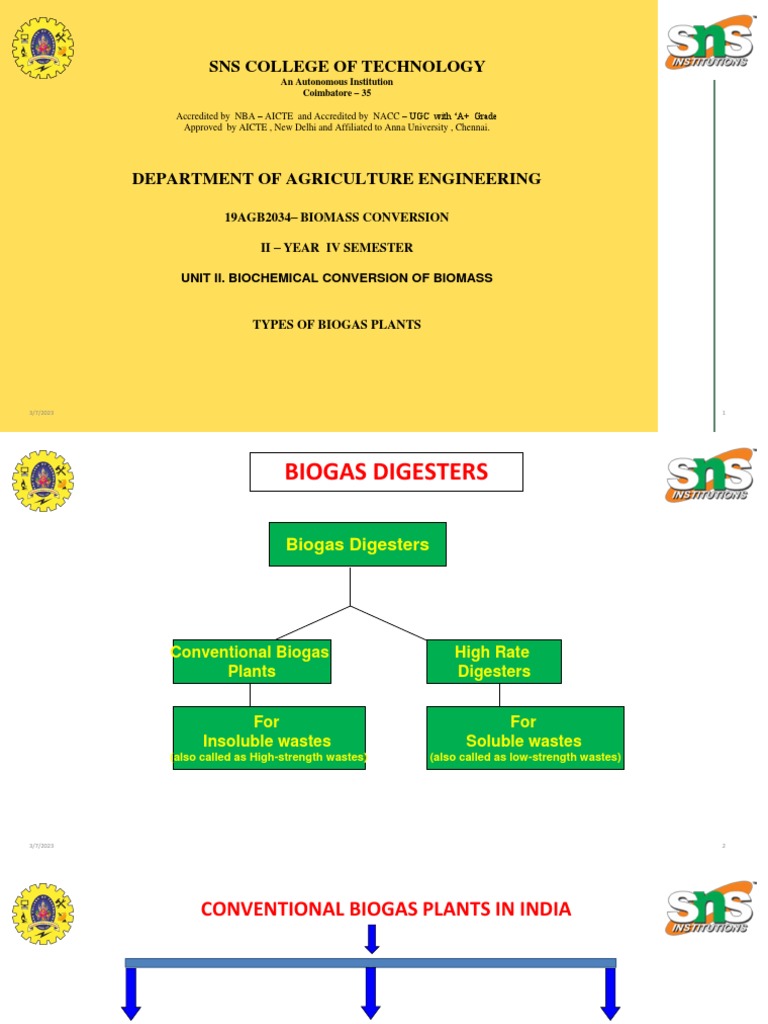 Types of Biogas Plants | PDF