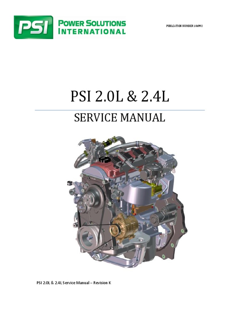 Psi 2 0l 2 4l Service Manual 106992 Revision K 2 Pdf