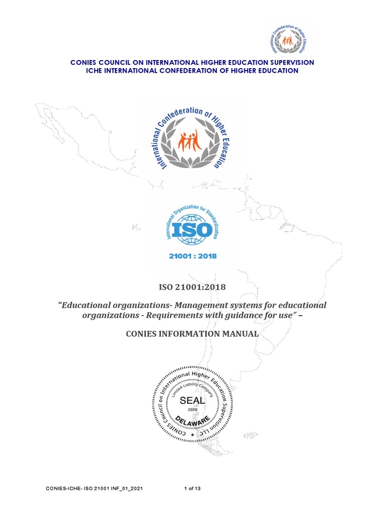 Conies Iso 21001 Inf 01 2021.140132230 | PDF | Iso 9000 | Quality ...