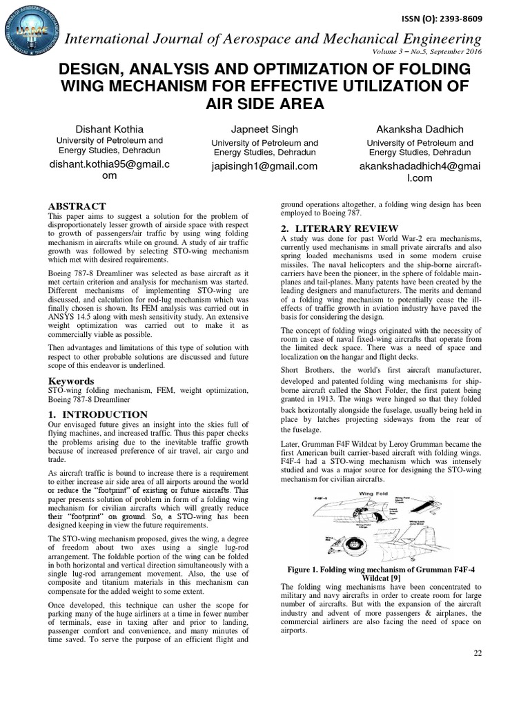Analysis and Optimization of Folding Win | PDF