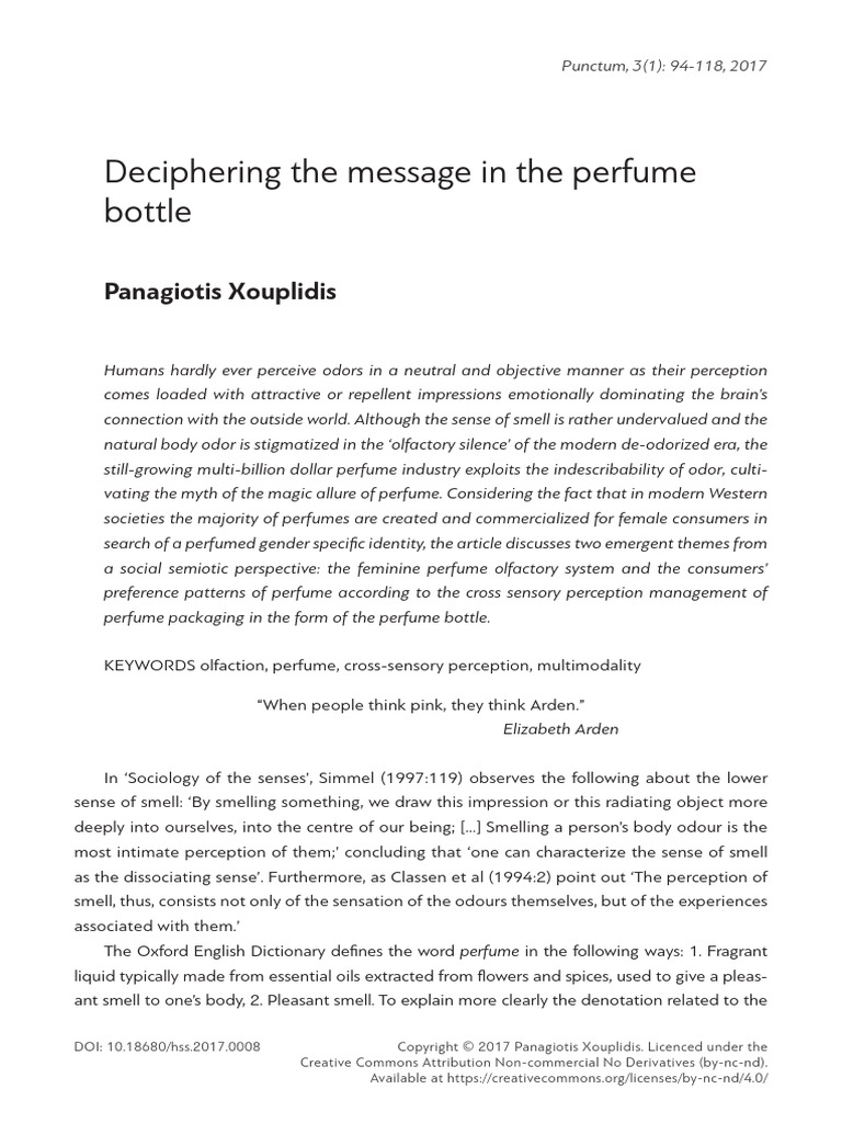 Deciphering The Message in The Perfume B | PDF | Odor | Perfume