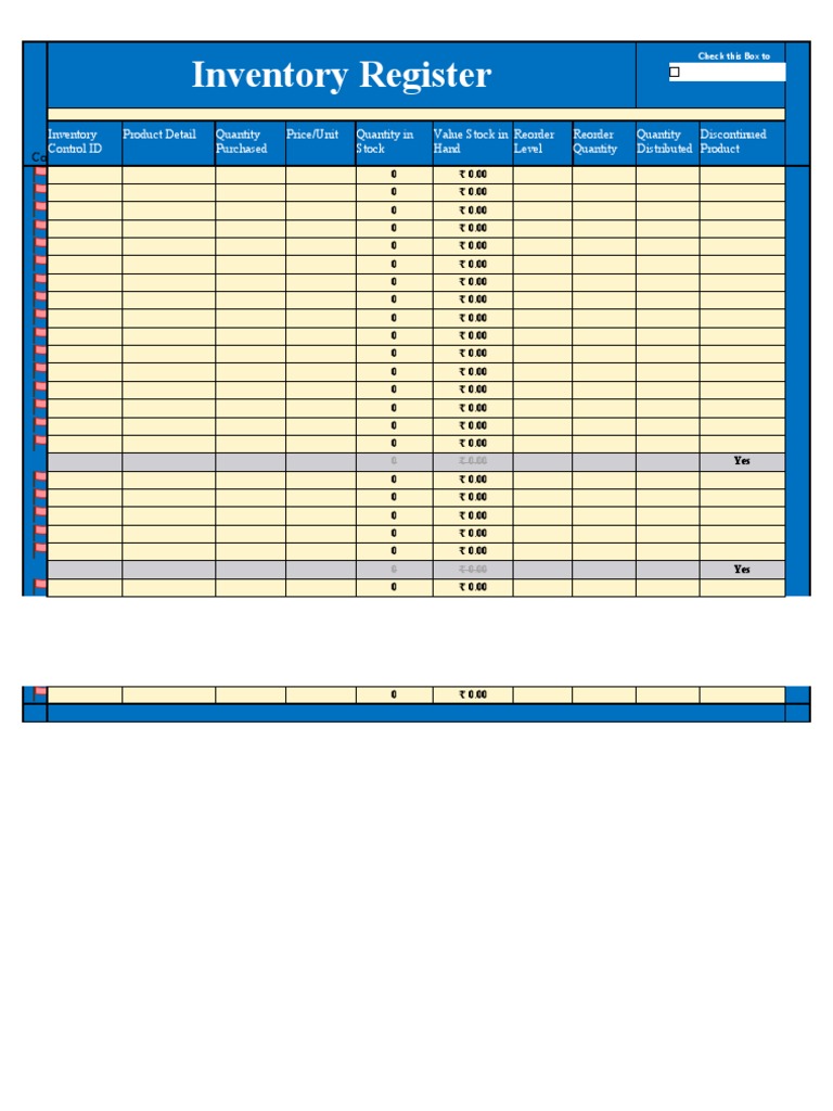 Inventory Register and Management Guide | PDF | Inventory | Business
