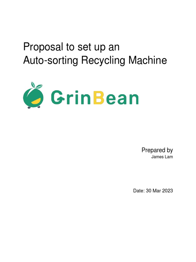 Proposal To Install Auto-Sorting Machine | PDF | Recycling | Computer ...