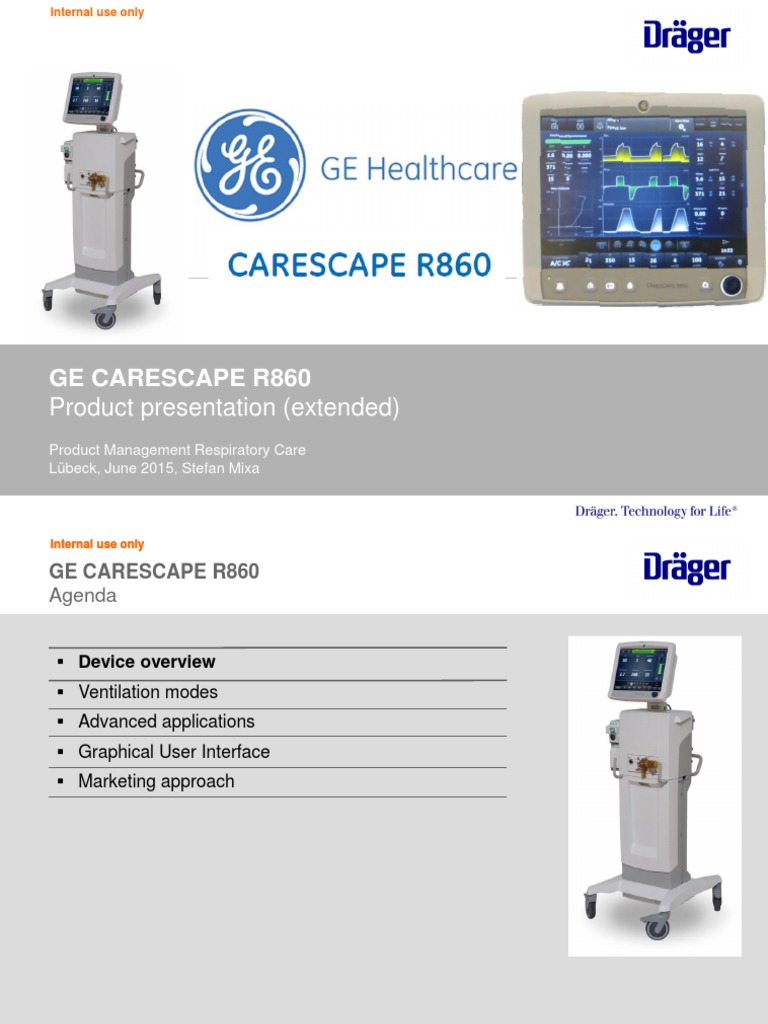 GE CARESCAPE R860 Ventilator Overview | PDF