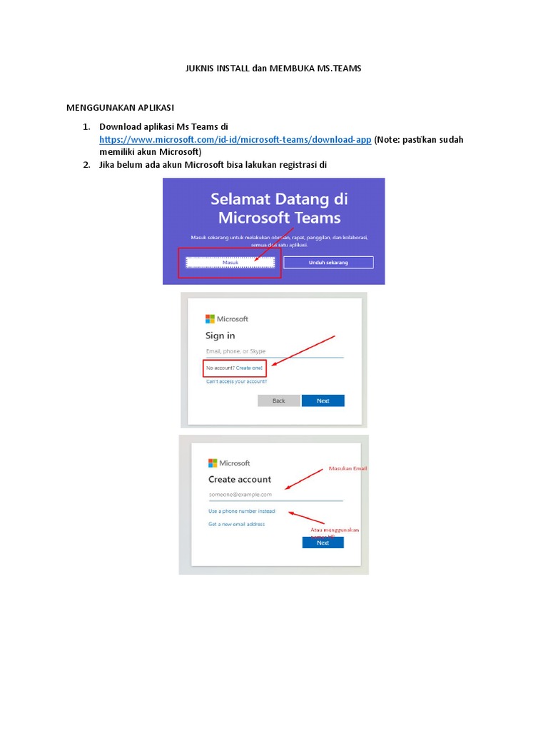 Panduan Instalasi MS Teams | PDF