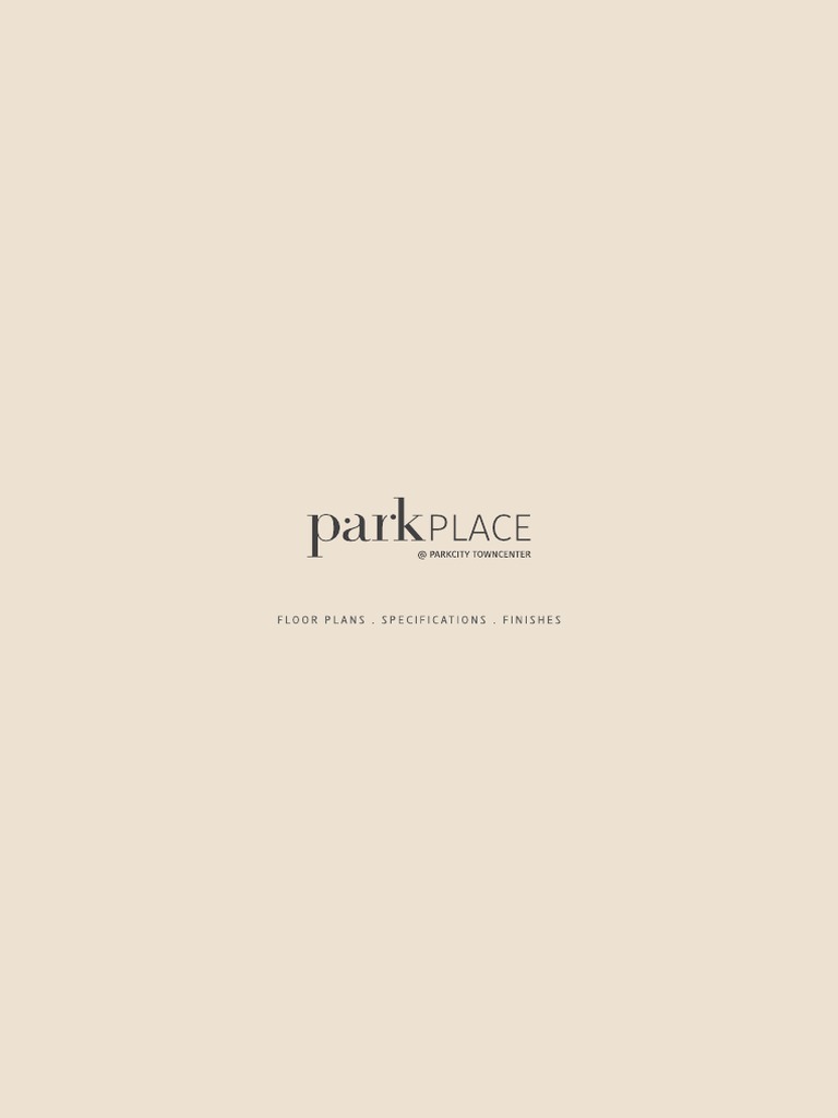 Park Place at ParkCity TownCenter Floor Plans | PDF