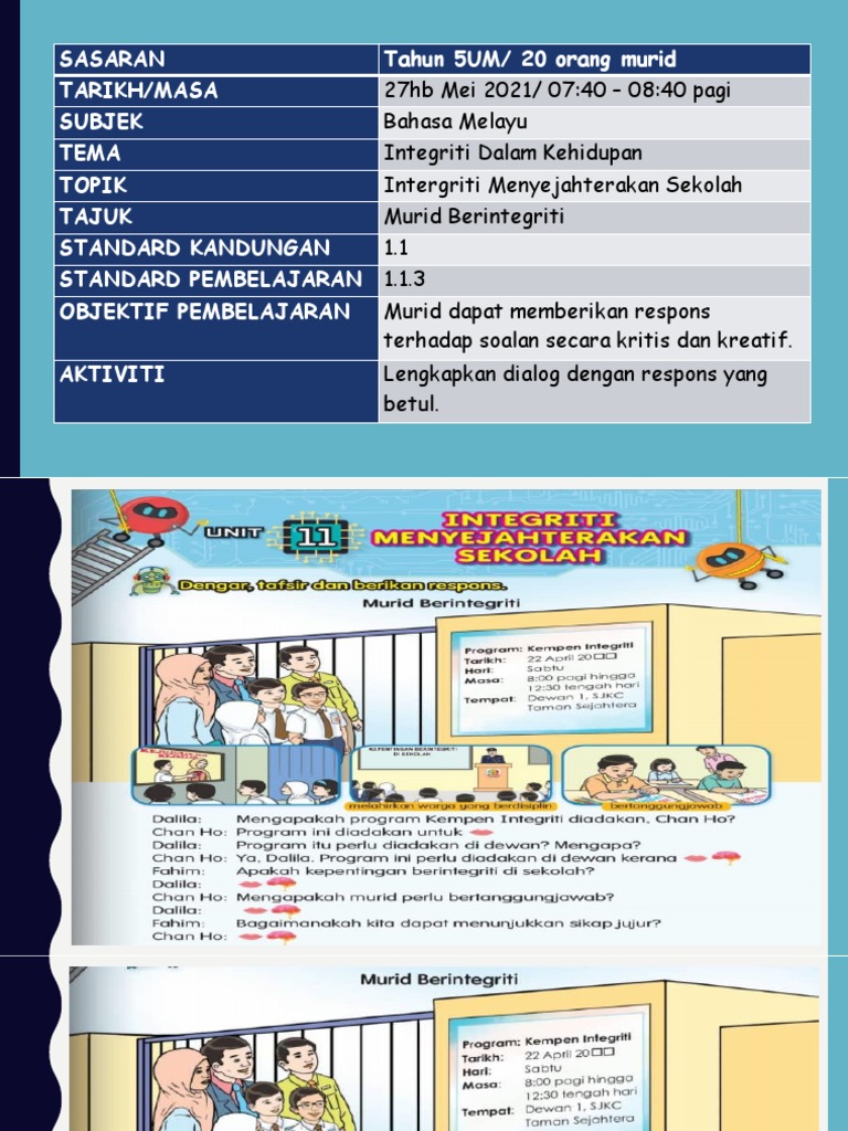Murid Berintegriti | PDF