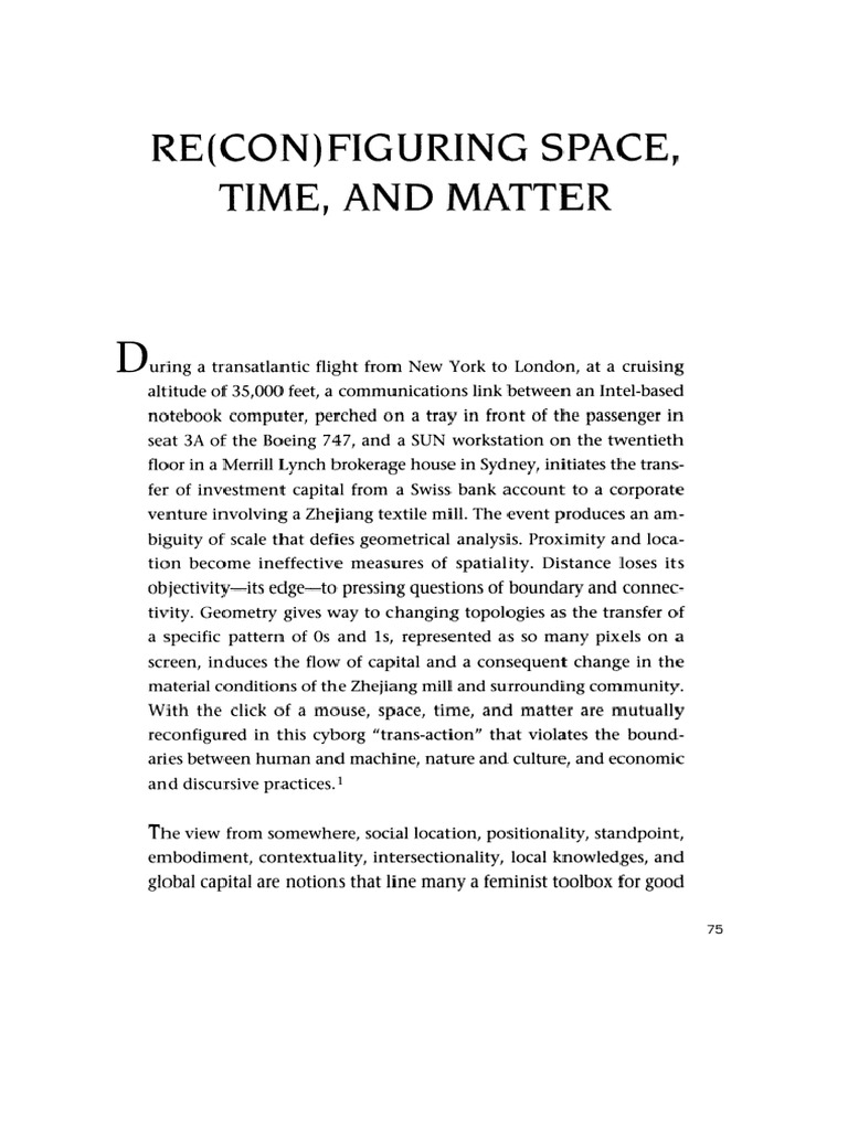 Barad, Karen - Re (Con) Figuring Space, Time, and Matter | PDF