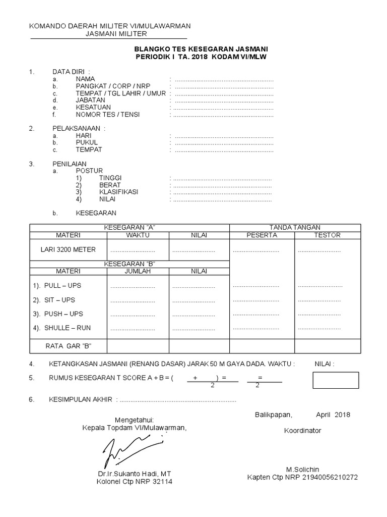 Blangko Samapta New | PDF