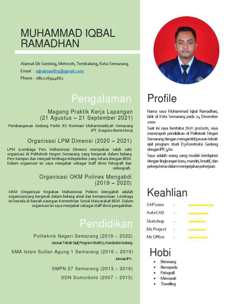 Profil Muhammad Iqbal Ramadhan | PDF
