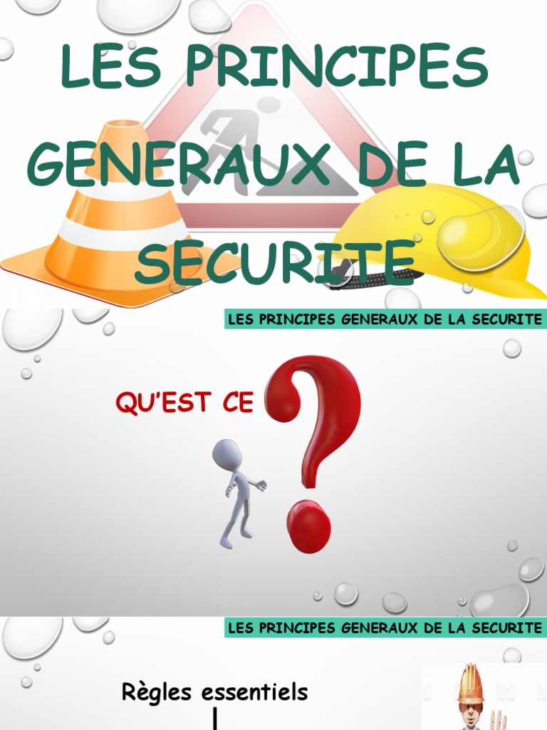 Principes de sécurité au travail | PDF | Sécurité