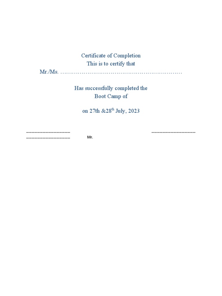 Content Certificate of Completion | PDF