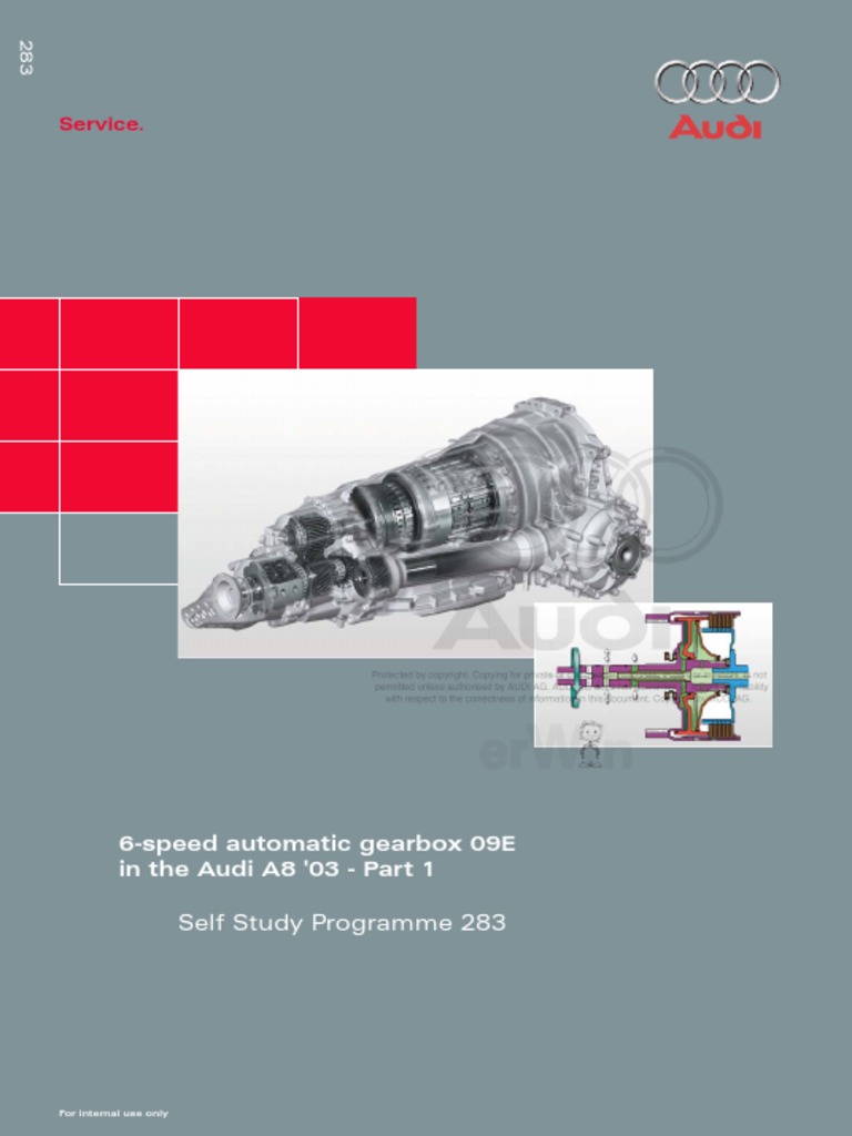 SSP 283 6-Speed Automatic Gearbox 09E in The Audi A8 '03 - Part 1 | PDF ...
