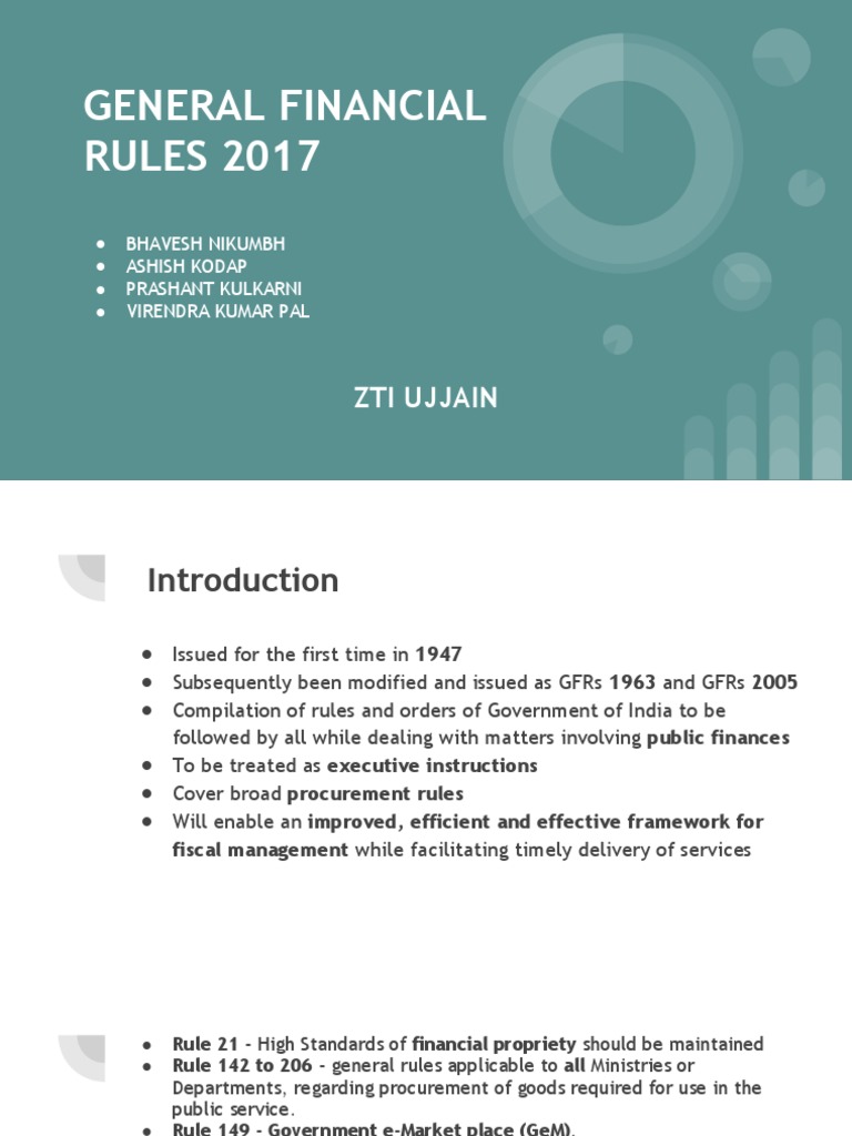 General Financial Rules 2017 (1) - 1 | PDF | Auction | Procurement