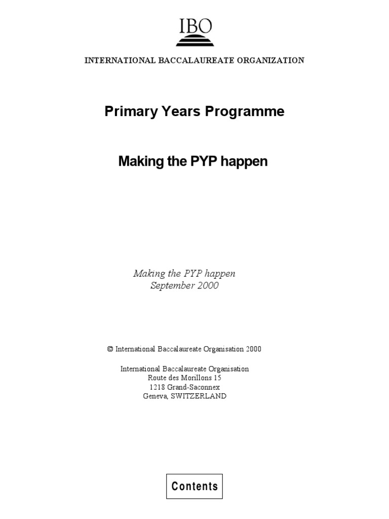 Making PYP Happen | PDF | Curriculum | Social Sciences