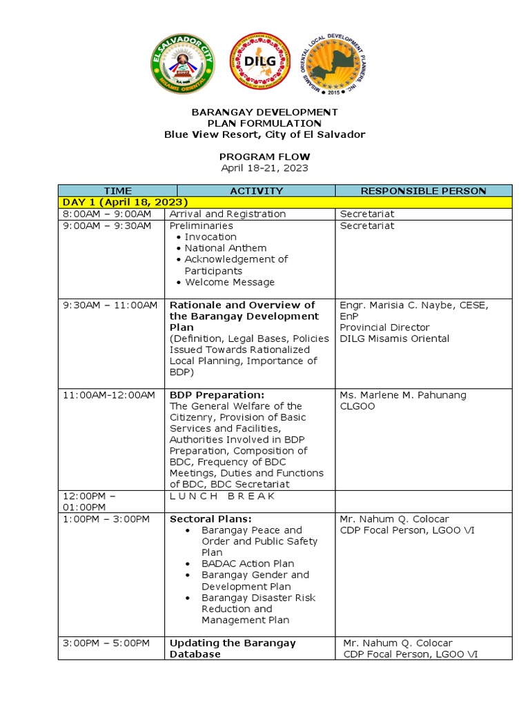 BDP El Salvador Program | PDF