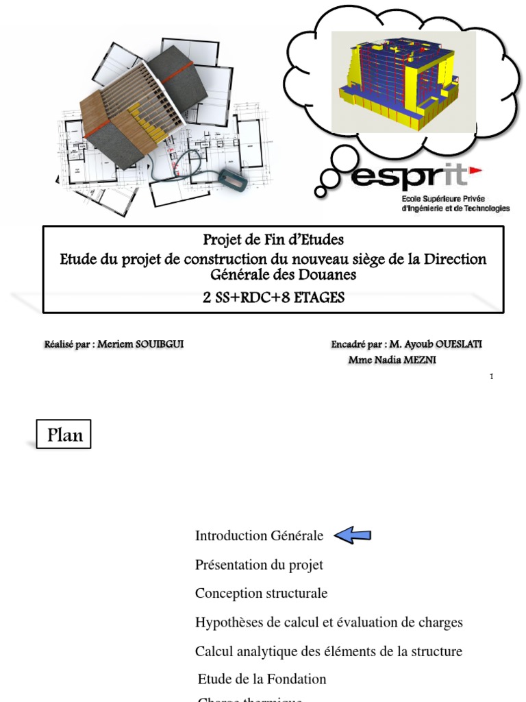 Meriem Présentation PFE | PDF | Béton armé | Fondation (construction)