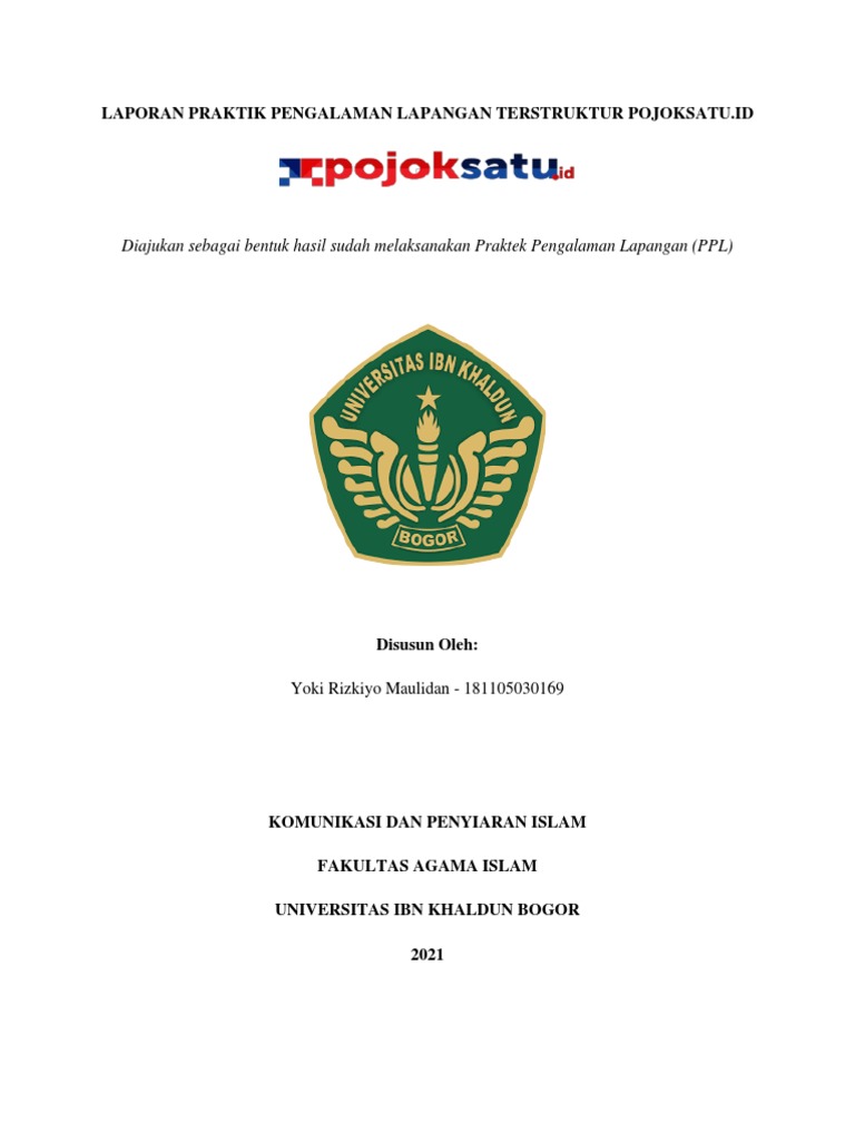 Laporan - PPL - Terstruktur - Yoki Rizkiyo Maulidan | PDF