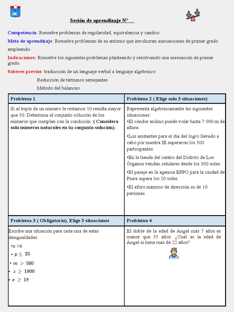 Inecuaciones de Primer Grado | PDF