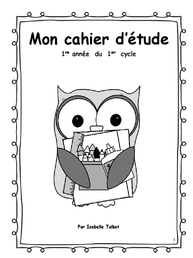 Cahier D'etude Lecture | PDF