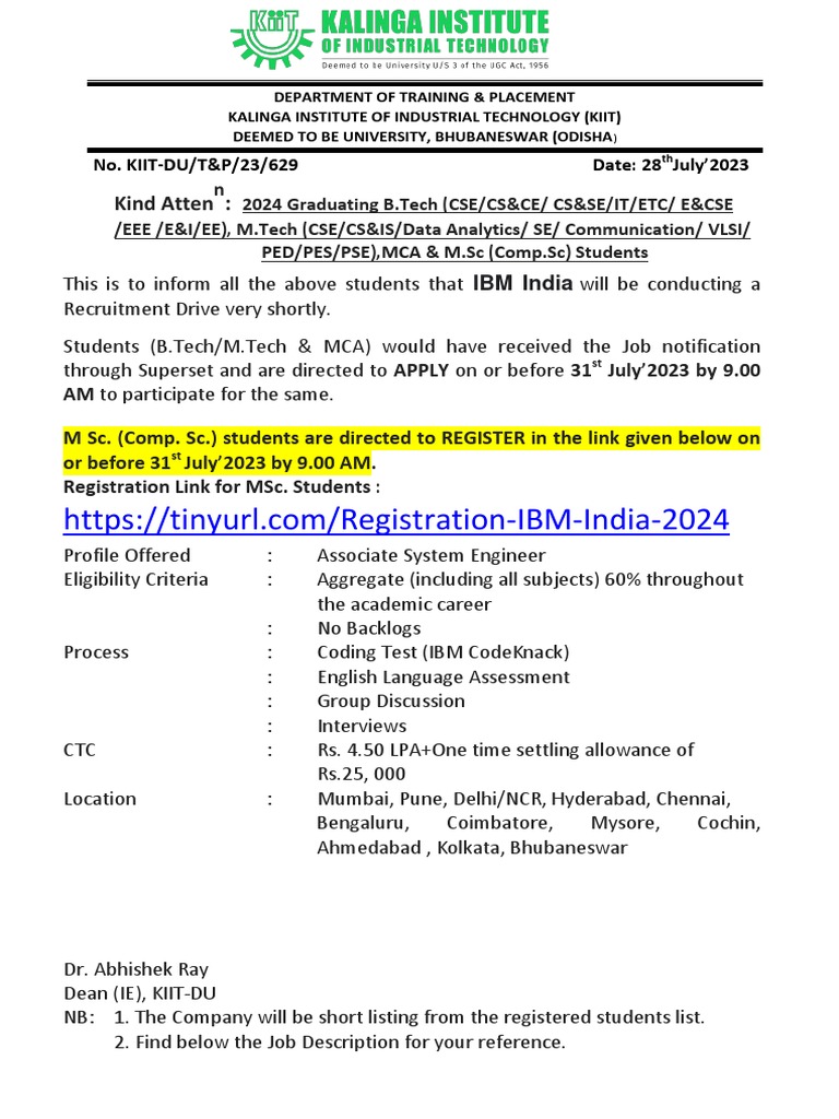 Registration For IBM India Recruitment Drive - 2024 Graduating Batch | PDF | Discrimination | Ibm