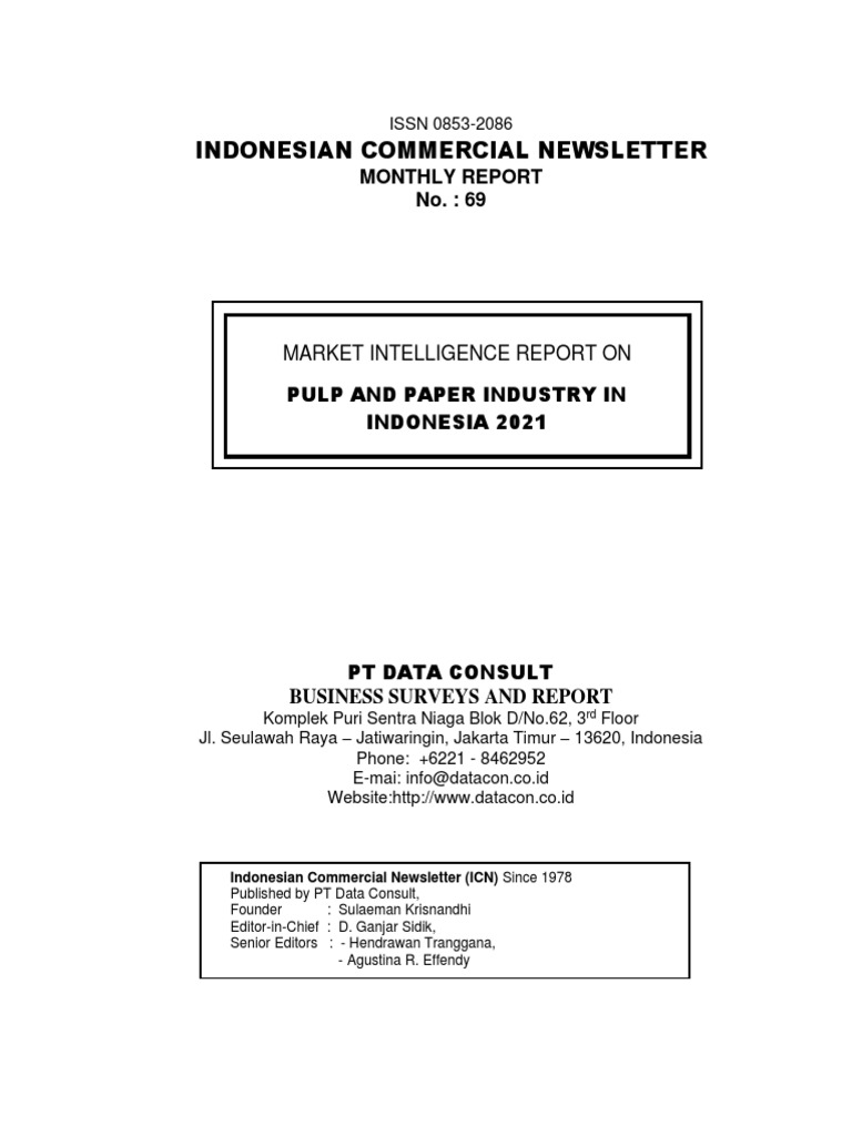 ICN No. 69 Pulp and Paper Industry 2021 | PDF