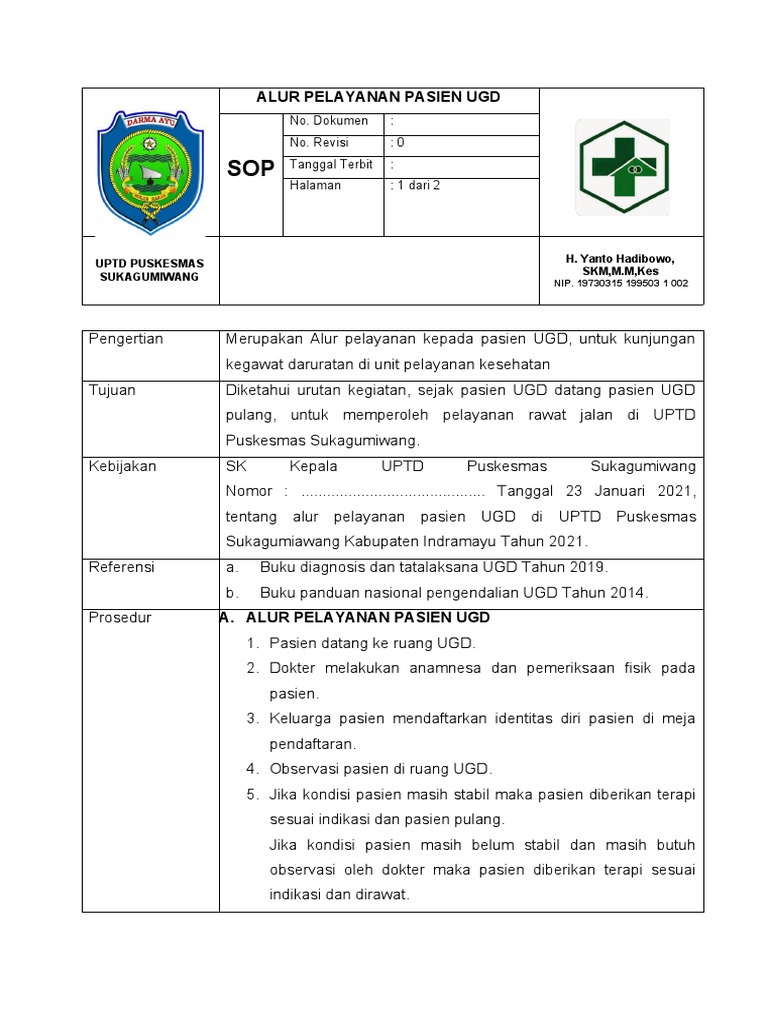 Alur Pelayanan Pasien Ugd | PDF