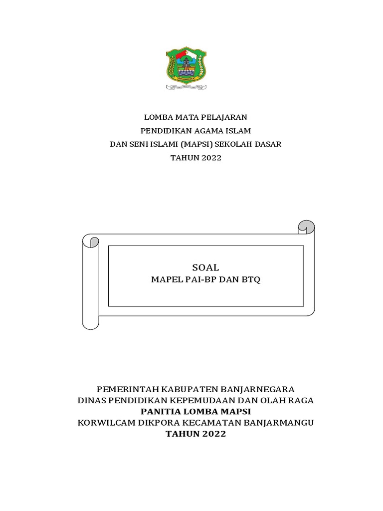 Soal Mapsi Kec. Banjarmangu TH 2022 | PDF
