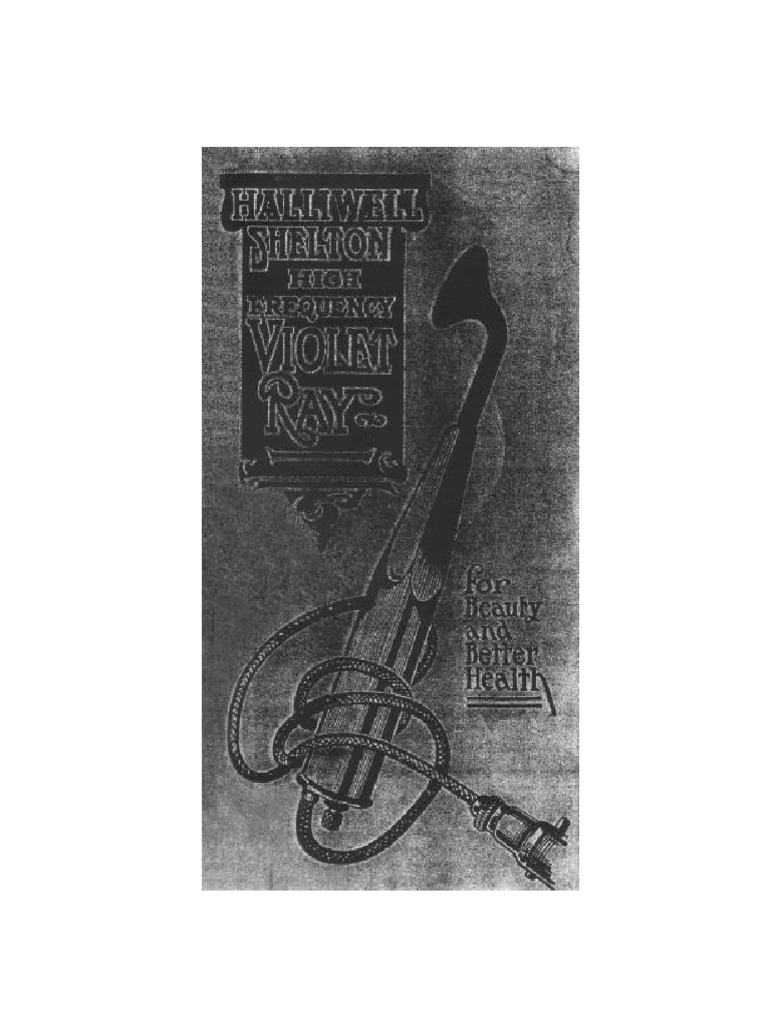 Halliwell-Shelton Violet Ray Manual | PDF