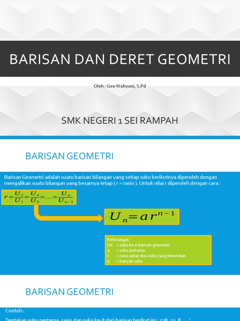 Materi Barisan Dan Deret Geometri | PDF