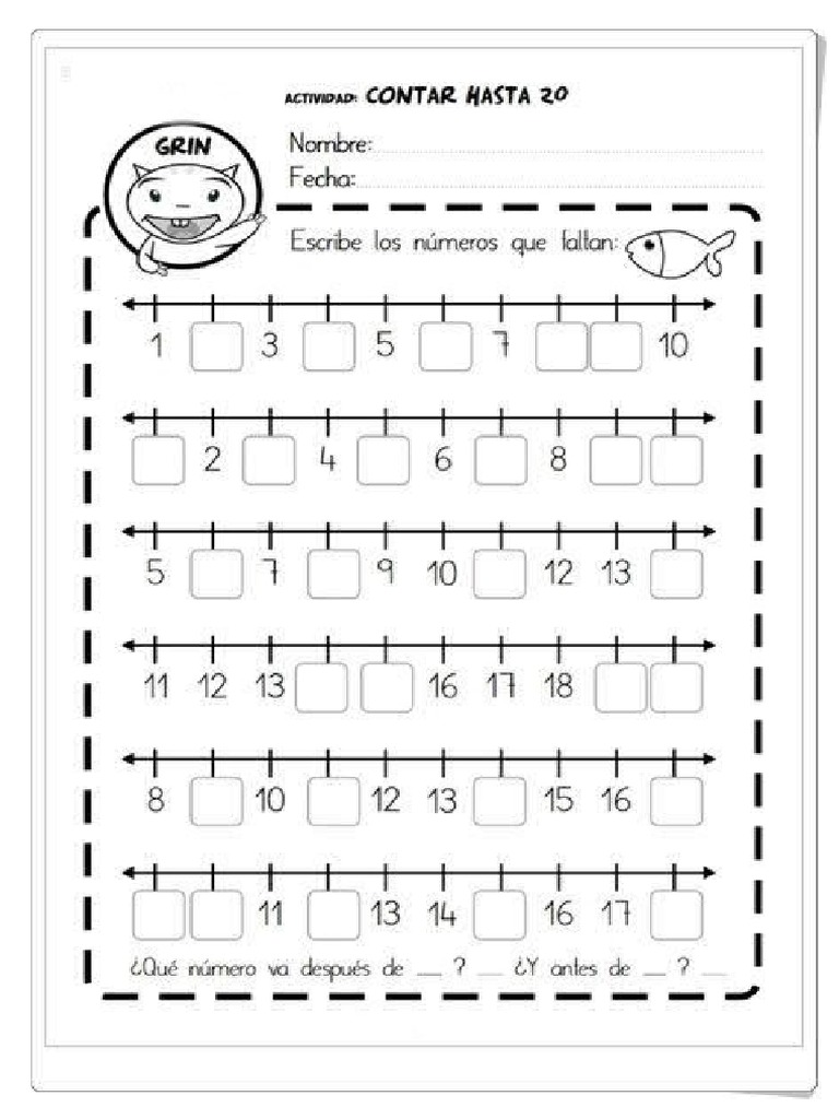 Contar Hasta 20 | PDF